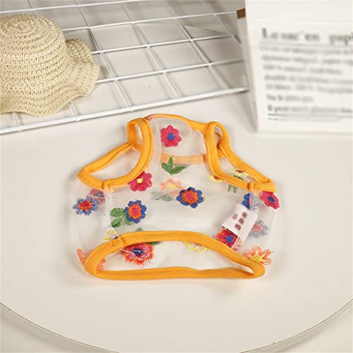 HOUKAI Pet Clothes Summer Dog Vest Short Flower Thin Clothes (Color : D, Size : XXLcode)