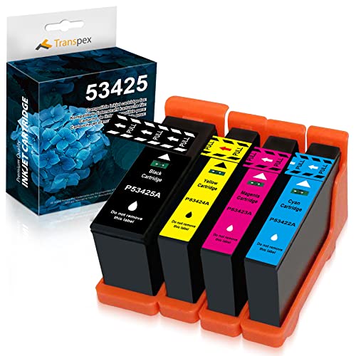 Transpex 53425 Compatible Ink Cartridge Replacement for Primera 53422 53423 53424 53425 Used for Primera LX900 Printers (4 Pack)