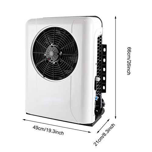 12V Truck Cab Air Conditioner 800W 60A Universal Electric Air Conditioner Unit Split Air Conditioner 2000W/6800BTU Split AC Fits Semi Trucks Bus Caravan RV Camper