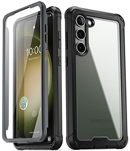 Poetic Guardian Samsung Galaxy S23+ Plus 5G Case, 6.7" (2023) - Mil-Grade, Screen Protector Compatible, Rugged Shockproof, Black/Clear