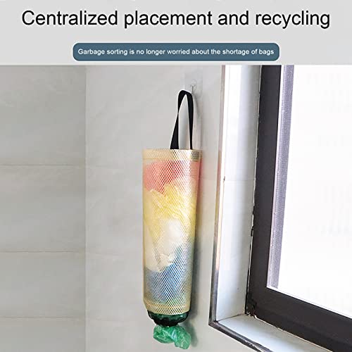 kdhgoo 1PC Hanging Rubbish Bag Convenient Extraction Miscellaneous Storage Net Cylinder Rubbish Bag for Kitchen Dining Bar