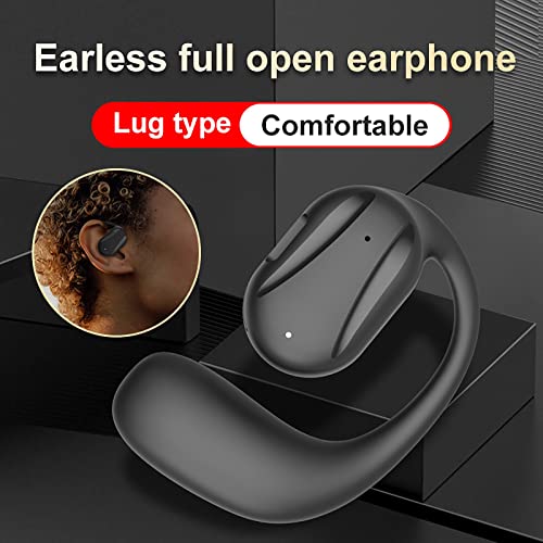 kdhgoo Open Bone Conduction Headphones Wireless Bluetooth 5.2 Earhook Earphone, Ultralight Business Headphones with Mic for Business Office Driving