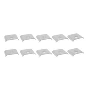 RV Trim End Caps Vinyl Trim Strips White Flat End Cap for RV Camper Trailer 1" Trim Molding with Screws 10 Pack