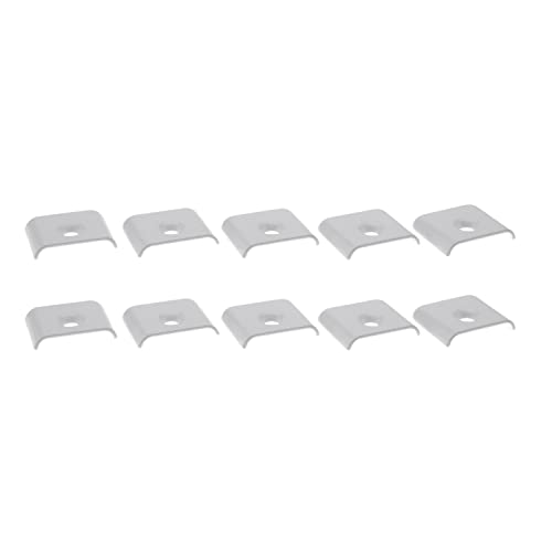 RV Trim End Caps Vinyl Trim Strips White Flat End Cap for RV Camper Trailer 1" Trim Molding with Screws 10 Pack