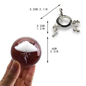 HDCRYSTALGIFTS 3D Lightning Cloud Crystal Decorative Ball Paperweight with Free Stand,60mm (2.3inch) Glass Art Engraving Sphere for Home Feng Shui Decoration Ornaments