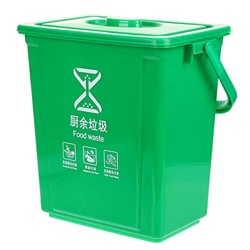 ULTECHNOVO Kitchen Compost Bin with Lid Compost Bucket Small Trash Can Waste Basket Garbage Container Bin for Home Kitchen Countertop 10L