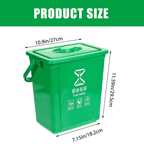 ULTECHNOVO Kitchen Compost Bin with Lid Compost Bucket Small Trash Can Waste Basket Garbage Container Bin for Home Kitchen Countertop 10L