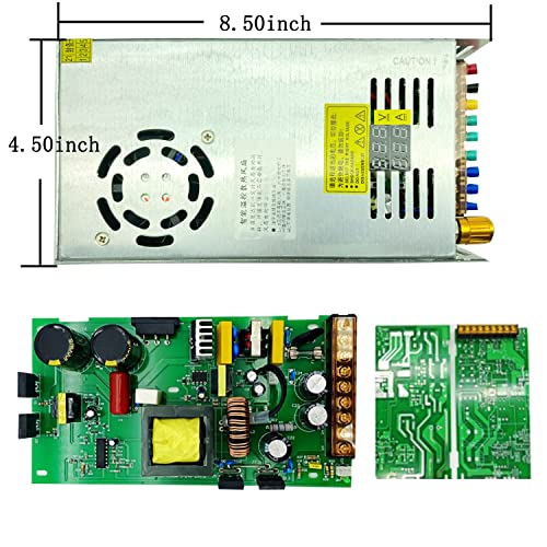 Lianshi Transformer AC-DC 0-120V Adjustable 4A480W Current-Voltage Dual Digital Display DC Regulated Switching Power Supply Adapt to DC Speed Control Motor, 3Dprinter System