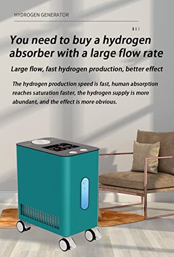 FXNFXLA Hydrogen Generator 900ml/min, 99.99 Percent High Purit Portable H2 Inhalation Machine, 5 Intelligent Detection Systems, Continuous H2 Supply, for Home Office