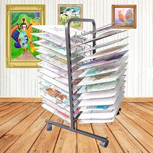 NEOCHY Drying Racks,Art Drying Rack, Floor-Standing Art Class Oiling Board, Drying Rack Exhibition Cabinet for Licensed Works,Foldable to Save Space 50 Floors/50 Floors