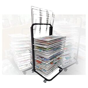 neochy drying racks,powder coating finish, art shelf storage rack on wheels, ideal for education schools and art clubs 20-shelf/h78cm/20 floors