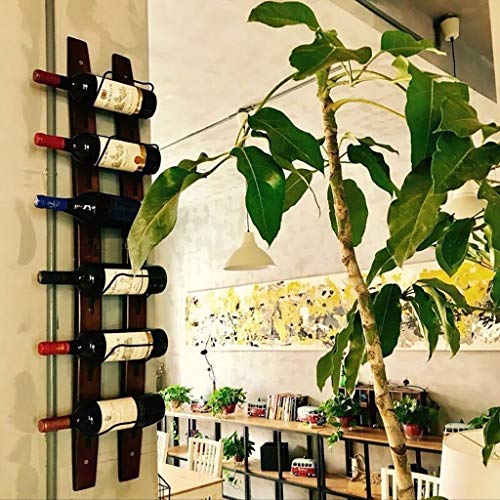 5/15 Bottle Wall-Mounted Wine Rack, Creative Hanging Wine Rack, Bar Restaurant Pine Wall-Mounted Wine Rack, Bar Counter Wine Cabinet Wine Rack Decorative Rack (Size : 5pcs)