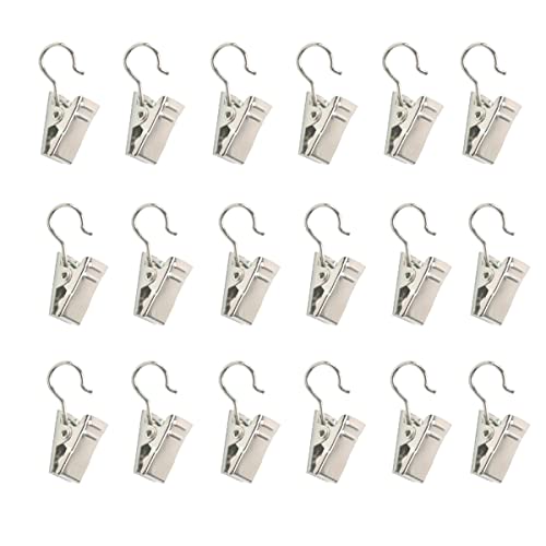 JFFX 50 Pcs Curtain Clips with Hooks, Heavy Duty Metal Shower Clip Hook Set for Hanging Photos Art Craft Display Home Decoration