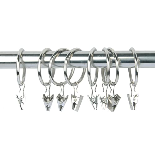 JFFX 50 Pcs Curtain Clips with Hooks, Heavy Duty Metal Shower Clip Hook Set for Hanging Photos Art Craft Display Home Decoration