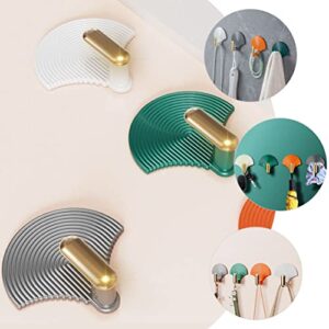 LUOZZY 8 pcs Self Adhesive Wall Hooks Punch Free Sticky Hooks for Keys Towels Purses Hats, 4 Colors