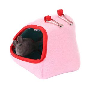 hamster hammock,warm bed house fleece hut hanging cage,hamster hanging house sleeping nest pet bed rat hamster toys(1)