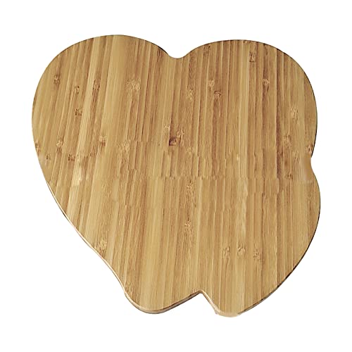 Wooden Cheese Board Platter, Double Heart Shaped Salad Plate Dinner Plate Cake Plate Decorative Serving Tray Appetizer Plate for Snack Food Fruit Valentines Day Decor(as shown)