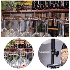 Bar Unit Floating Shelves Wall-Mounted Wine Racks, Wine Bottle Holder Ceiling Hanging Metal Iron Wine Glass Rack Goblet Stemware Racks (Color : White, Size : 100×25cm(39×10inch))