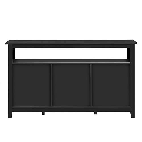 FRITHJILL 51.2 inches Wide Sideboard with Large Storage Space, Modern Coffee Bar Cabinet with Wine Rack, Acrylic Door, Adjustable Shelves