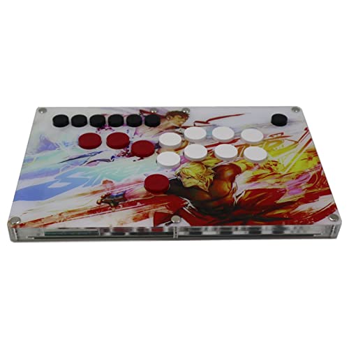 DIACCO B1-PC Ultra-Thin All Buttons Style Arcade Joystick Fight Stick Game Controller for PC USB Hot-Swap Cherry MX Artwork (Color : Artwork 3)