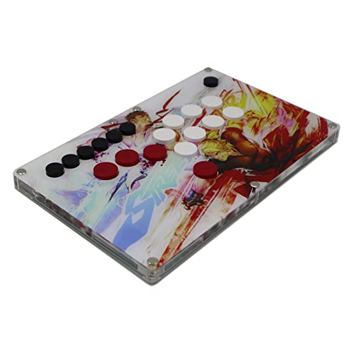 DIACCO B1-PC Ultra-Thin All Buttons Style Arcade Joystick Fight Stick Game Controller for PC USB Hot-Swap Cherry MX Artwork (Color : Artwork 3)