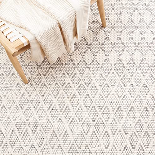 Safavieh Marbella Collection Accent Rug - 3' x 5', Ivory, Handmade Trellis Wool, Ideal for High Traffic Areas in Entryway, Living Room, Bedroom (MRB175A)