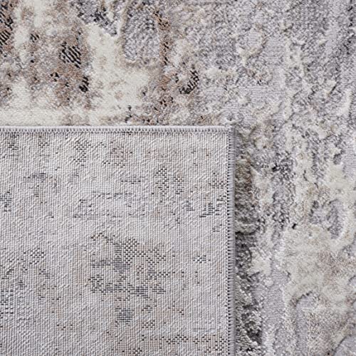 Safavieh Vogue Collection Area Rug - 9' x 12', Grey & Ivory, Modern Abstract Design, Non-Shedding & Easy Care, Ideal for High Traffic Areas in Living Room, Bedroom (VGE152F)