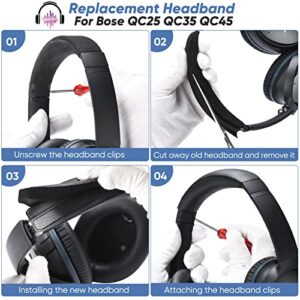 HeadponeMate Replacement Headband Cushion for Bose QC25, QC35, QC45 Headphones