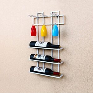 Wine Racks Metal Wall Mounted Wine Racks European Style Iron Multi-Bottle Red Wine Bottle Holder Upside Down Creative Wine Racks (Black, Bronze, White, Three Colors Available) (Col