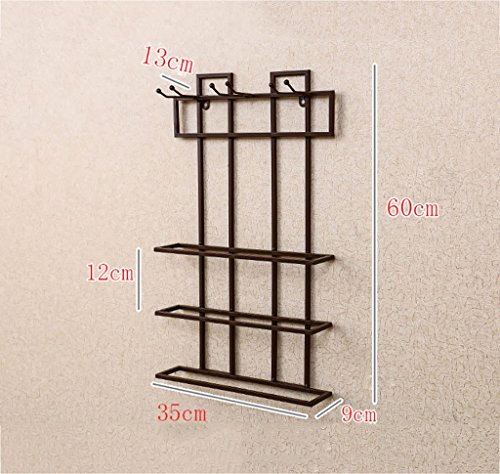 Wine Racks Metal Wall Mounted Wine Racks European Style Iron Multi-Bottle Red Wine Bottle Holder Upside Down Creative Wine Racks (Black, Bronze, White, Three Colors Available) (Col