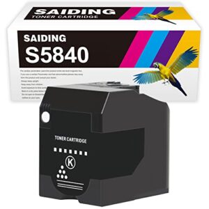 saiding s5840 remanufactured black toner cartidge replacement for dell s5840 s5840dn s5840cdn printer (1 black)