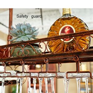 Wine Racks Metal Wine Rack/Hanging Red Wine Cup Holder/Hanging Upside Down Glass Holder/Creative Home Bar/Wine Rack Hanging Glass Holder (Color : 1, Size : 60 * 25 * 32cm)