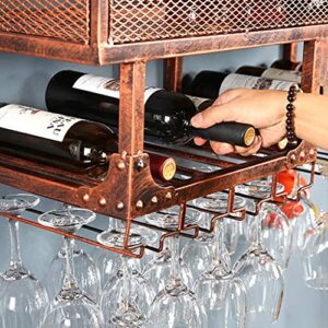 Wine Racks Metal Iron Wine Rack Upside Down Glass Holder Insert Glass Frame Hanging Wine Rack Wine Rack Creative Tall Cup Holder Glassware Rack (Size : L120*W35cm)