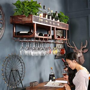 Wine Racks Metal Iron Wine Rack Upside Down Glass Holder Insert Glass Frame Hanging Wine Rack Wine Rack Creative Tall Cup Holder Glassware Rack (Size : L120*W35cm)