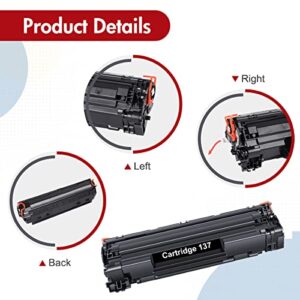 137 Toner Cartridge 4-Pack Compatible Replacement for Canon 137 Black Toner Cartridge CRG137 for ImageCLASS D570 MF232w MF242dw MF236n MF249dw MF244dw MF247dw MF227dw MF229dw Printer Toner