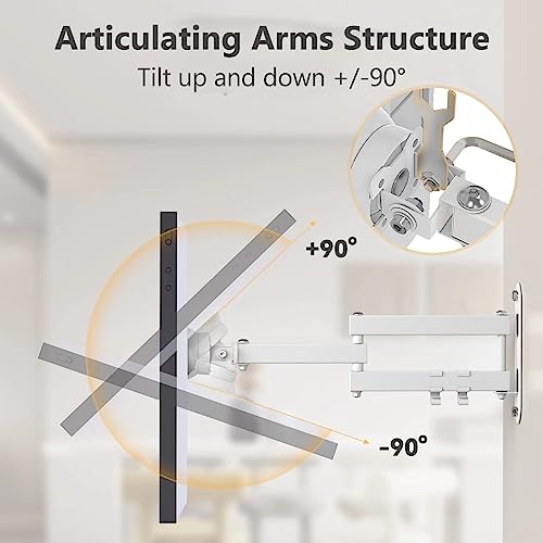 Laivli Wall Mount for Echo Show 15, and Monitors 13"-27", with 15 Inch Extension Arm, Full Motion Adjustable - Easy to Rotate, Swivel, Tilt and Fold, Metal Echo Show 15 Wall Mounting Bracket