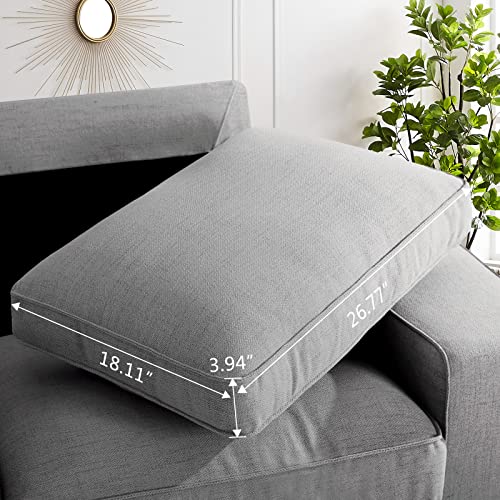 ABAKAN 71.25" Modern Sofas Couches for Small Space,Chenille Living Room Sofa Loveseat with Metal, Solid Wood, High Density Cotton, Removable Back Cushion and Seat Cushion(Grey)