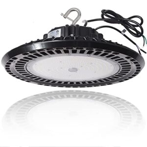 480v 240w ufo led high bay light,38400lm(160lm/w) 5000k commercial bay lighting(1000w mh/hps equiv),1-10v dimmable led warehouse workshop light with 5' cable,277-480v ac ip65 dlc & etl certified