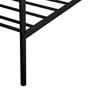 HOUAGI Metal Twin Daybed with Trundle,Sturdy Metal Slats Support,Noise Free/No Box Spring Needed,Black