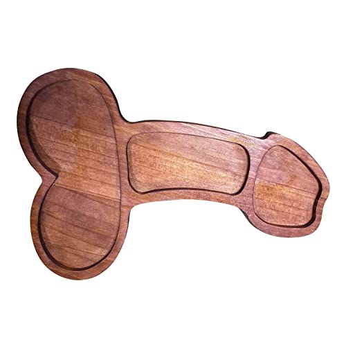 Aperitif Board, Unique Charcuterie Boards Personalized Solid Wood Cheese Board Funny Large Novelty Cutlery Kitchen Wine Meat Platter 𝐏𝐞𝐧𝐢š Shape Handmade Gifts for Housewarming Bachelor Party