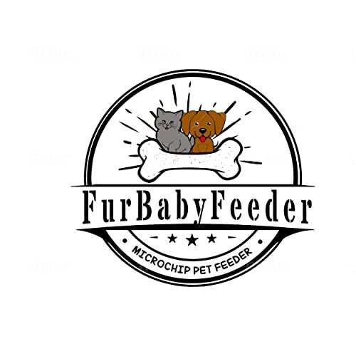 FurBabyFeeder Automatic Microchip Pet Feeder - Uses RFID Collar Tag - Multi-Pet - LCD Display - Suitable for Both Wet and Dry Food (White)