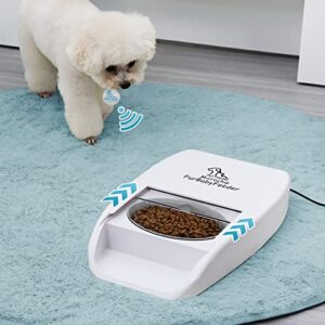 FurBabyFeeder Automatic Microchip Pet Feeder - Uses RFID Collar Tag - Multi-Pet - LCD Display - Suitable for Both Wet and Dry Food (White)