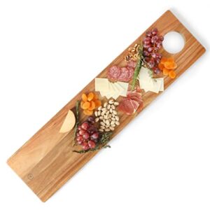 martha stewart charcot 31.5 x 8 large charcuterie serving board - rectangular - acacia wood