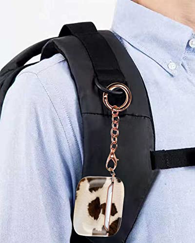 Txocouk for Airpods Pro 2 Case Protective Shockproof Hard Case with Keychain Cute AirPods Pro 2nd Generation Case air pods case for Girls and Women and Men Cow Hide Farm Animal Brown Cowhide Skin