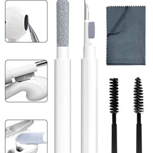 Cleaner Kit for Airpods, Zapica Multi-Function Cleaning Pen for Airpod Pro with Plush Cloth for Earbuds, Earphone, iPod, iPhone, iPad, Laptop Cleaning Tools (White)