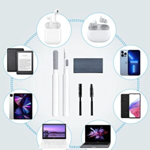 Cleaner Kit for Airpods, Zapica Multi-Function Cleaning Pen for Airpod Pro with Plush Cloth for Earbuds, Earphone, iPod, iPhone, iPad, Laptop Cleaning Tools (White)