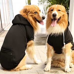 Winter Clothes for Dogs Female Pet Autumn and Winter Fleece Zipper Pocket Sweatshirt Black Cats Hoodies Cute Warm Pet Clothes Winter Dog Clothes for Small Dogs