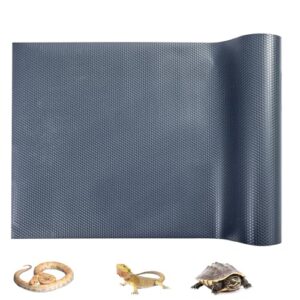 runania bearded dragon tank accessories, reptile carpet terrarium bedding substrate liner reptile cage mat for lizard tortoise leopard gecko snake (grey)