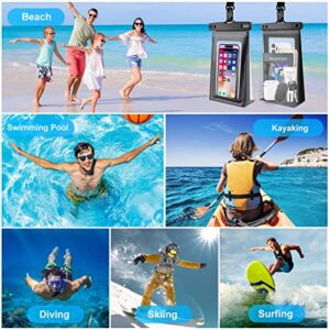 2 pcs Large Waterproof Phone Pouch Floating, Waterproof Bag Case for iPhone 15 14 13 12 11 Pro Max X XR 8 Plus Samsung Up to 7.2'', Water Proof Phone Dry Bag for Boating Swimming Kayaking Vacation