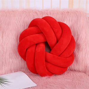 Togtlafil Creative Knot Throw Pillow Soft Round Braided Cushion Sofa Bedroom Garden Decor Gift,Yellow 12in